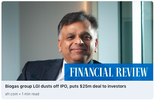 Australian Financial Review talks investment in LGI - LGI | Clean ...